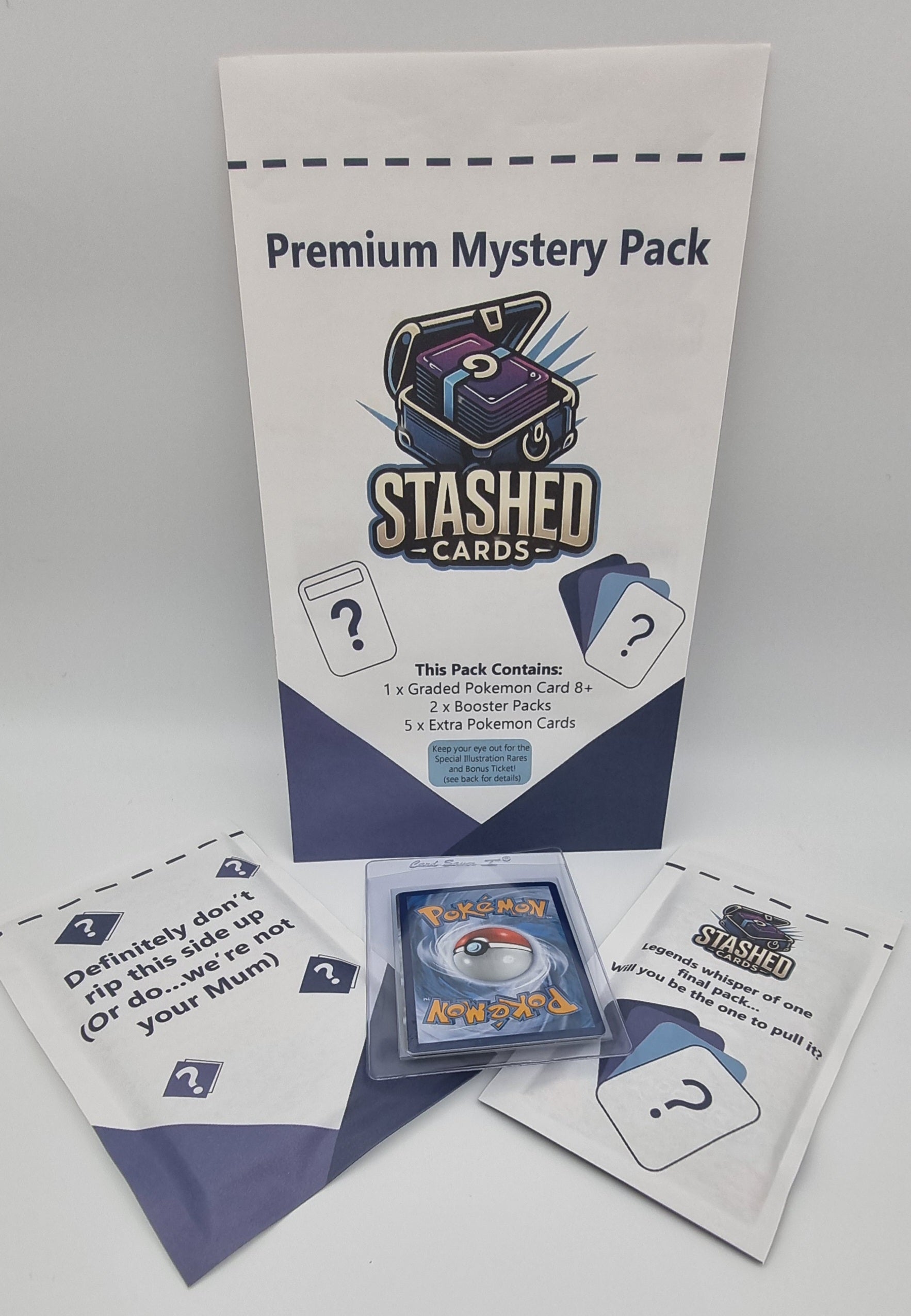 Pokémon Mystery Packs – Graded Cards, Boosters & Prizes – Stashed Cards